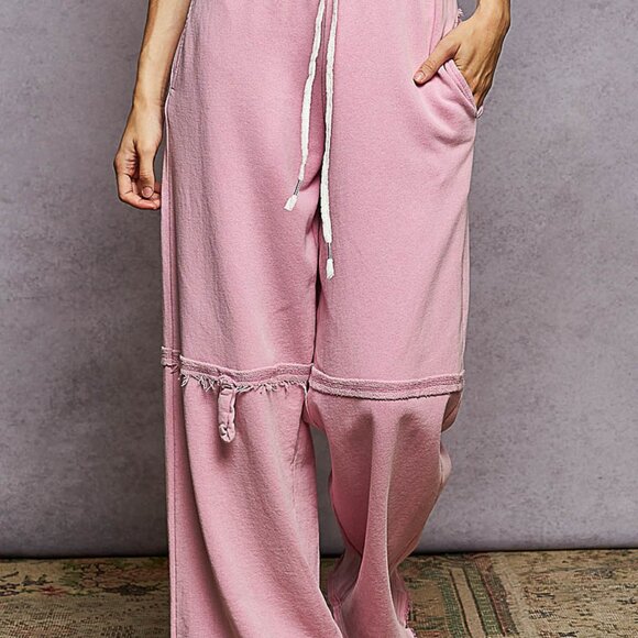 POL | Pants & Jumpsuits | Ppp Pol Pink Pants In French Terry With ...